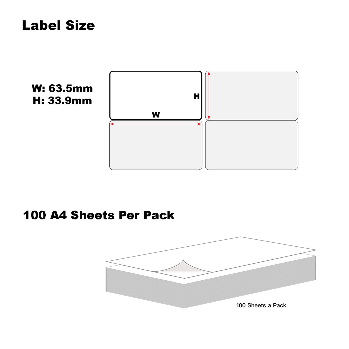 A4 Format 24UP Rectangle Labels self Adhensive Mailing Sticker Laser ...