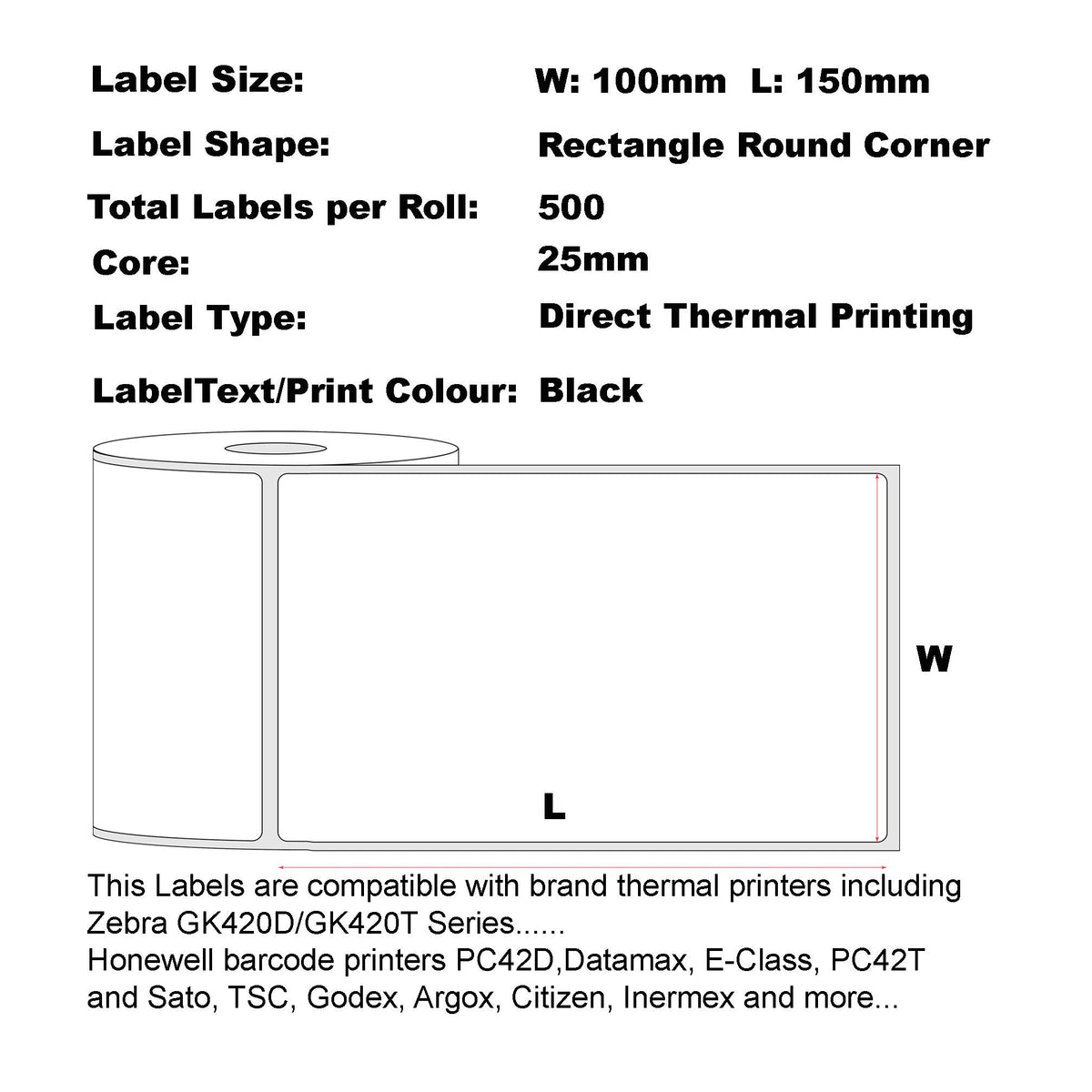 100mmx150mm Zebra Shipping Label – 4label